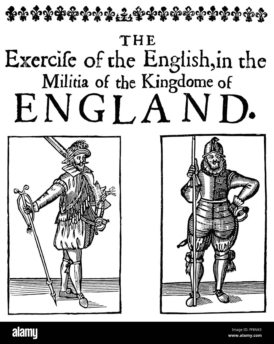 MILITIAMEN, c1642. /nA Cavalier (left) and a Roundhead (right), from ...