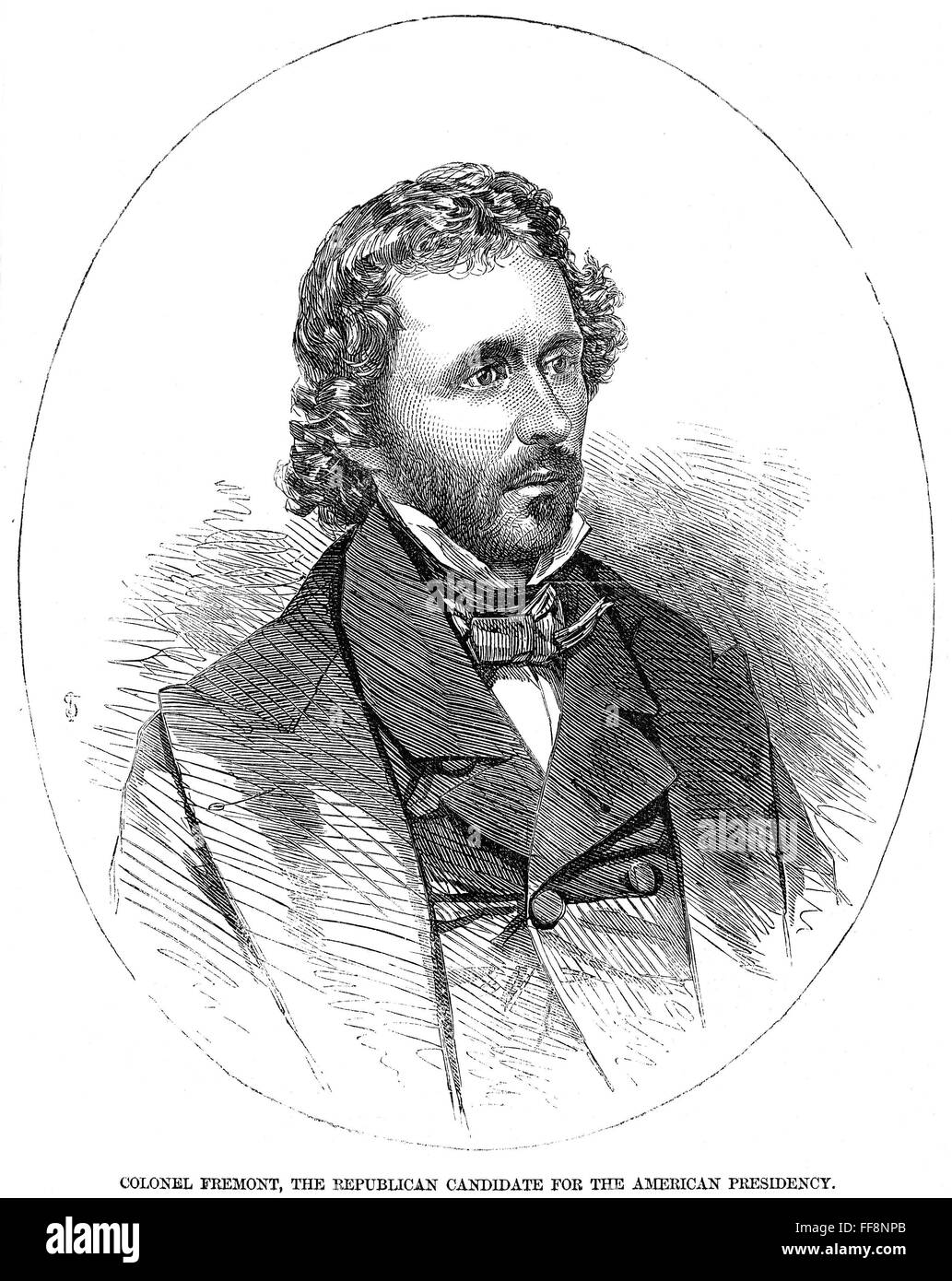 JOHN C. FREMONT (1813-1890). /nAmerican soldier and explorer. Wood ...