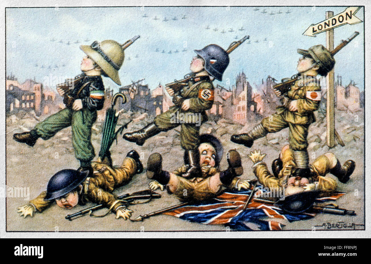 WWII: ITALIAN POSTCARD. /nItalian World War II postcard, c1941 ...