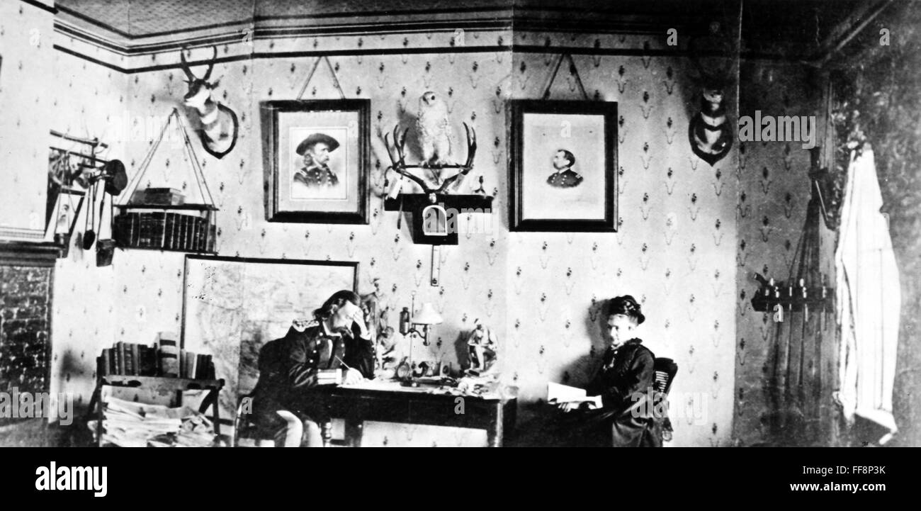 GEORGE CUSTER (1839-1876). /nAmerican army officer. Custer with his ...