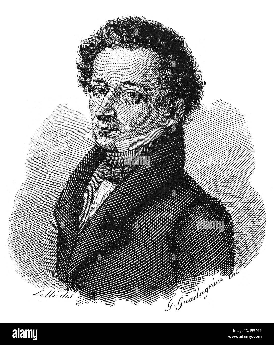 COUNT GIACOMO LEOPARDI /n(1798-1837). Italian poet. Steel engraving ...