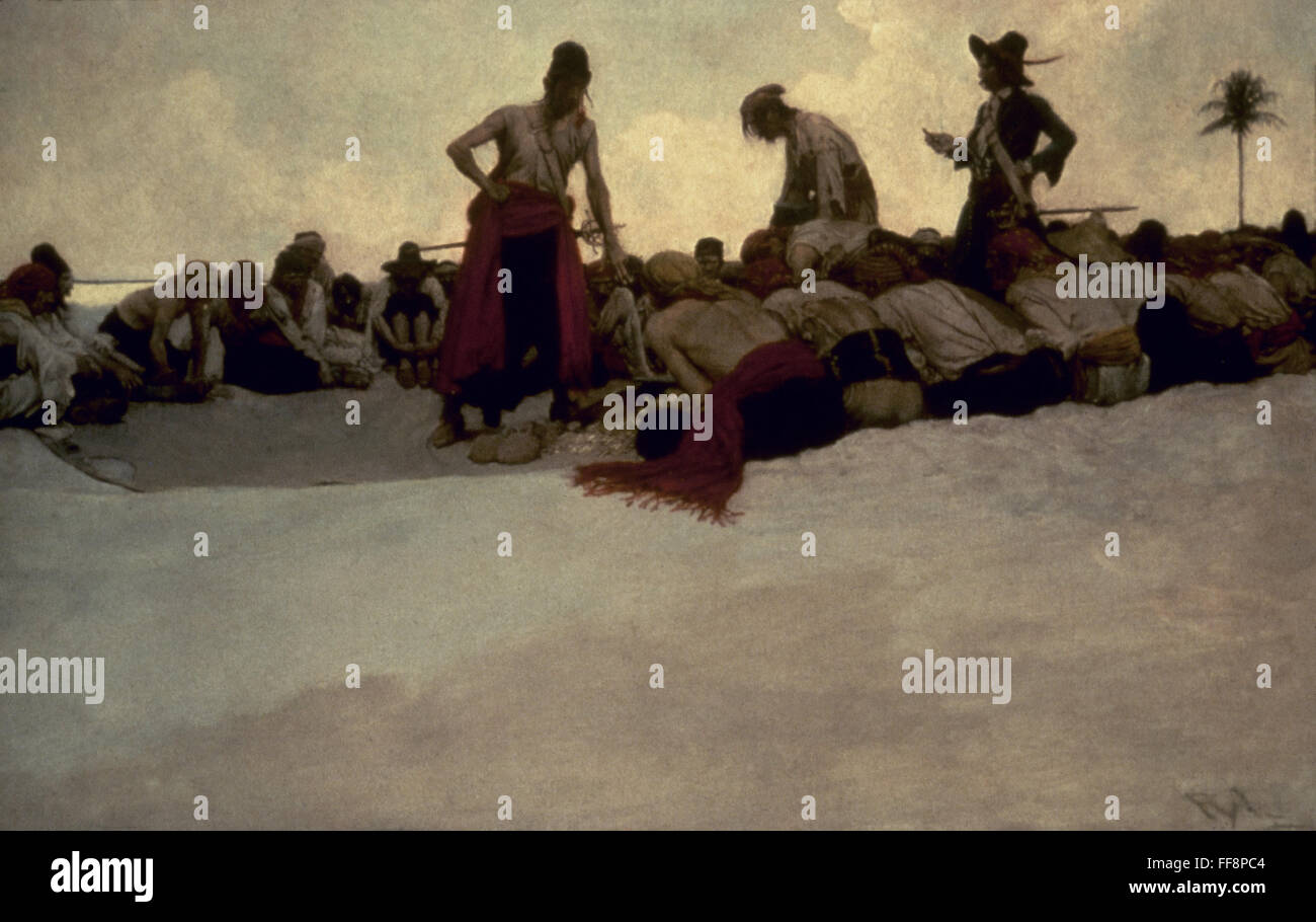 PYLE: PIRATES, 1905. /nHoward Pyle: So the Treasure was Divided. Oil on ...