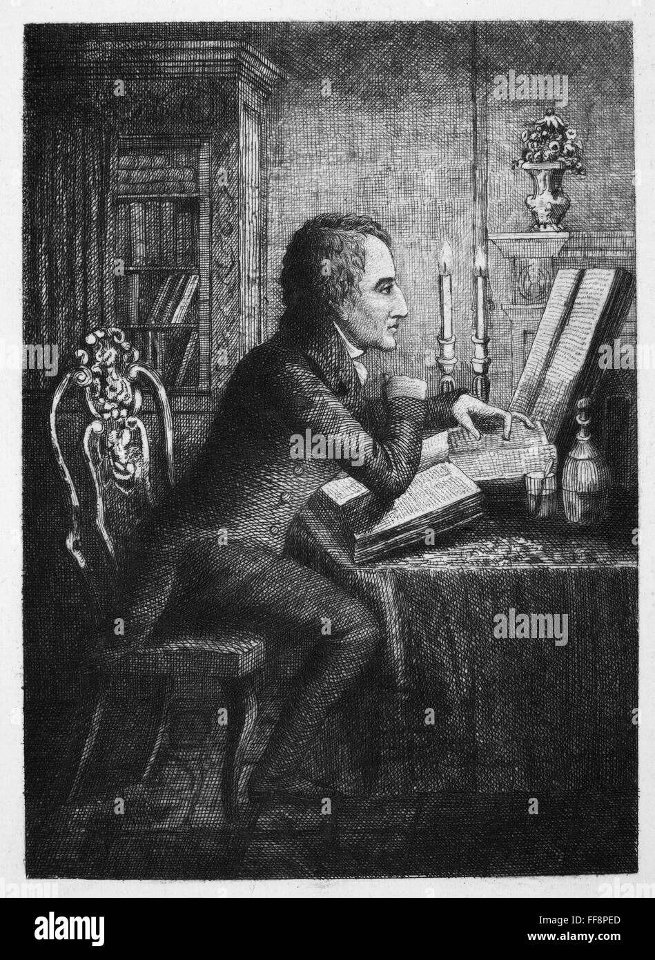 CHARLES LAMB (1775-1834). /nEnglish essayist and critic. Etching after ...