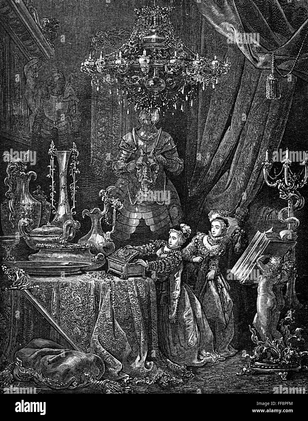 PERRAULT: BLUEBEARD, 1867. /nThe treasures of Bluebeard's castle. Wood ...