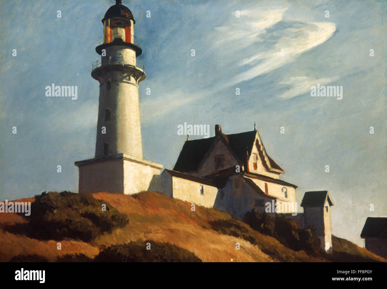 HOPPER: LIGHTHOUSE /nat Two Lights. Oil on canvas, 1929, by Edward ...