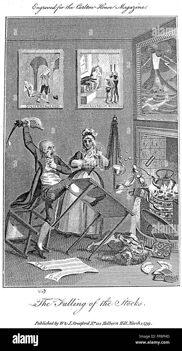 BANKRUPT INVESTOR, 1793. /nA newly-bankrupted investor reacts angrily ...