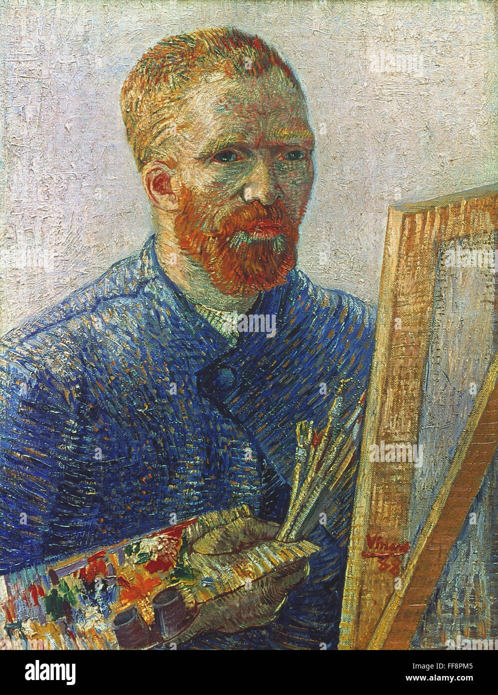 VINCENT VAN GOGH (1853-1890). /nDutch artist. Self-portrait before an ...