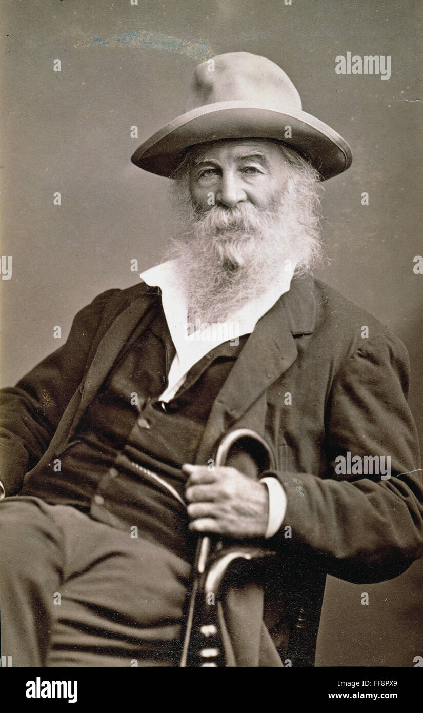 WALT WHITMAN (1819-1892). /nAmerican poet. Photographed in 1880 at age ...