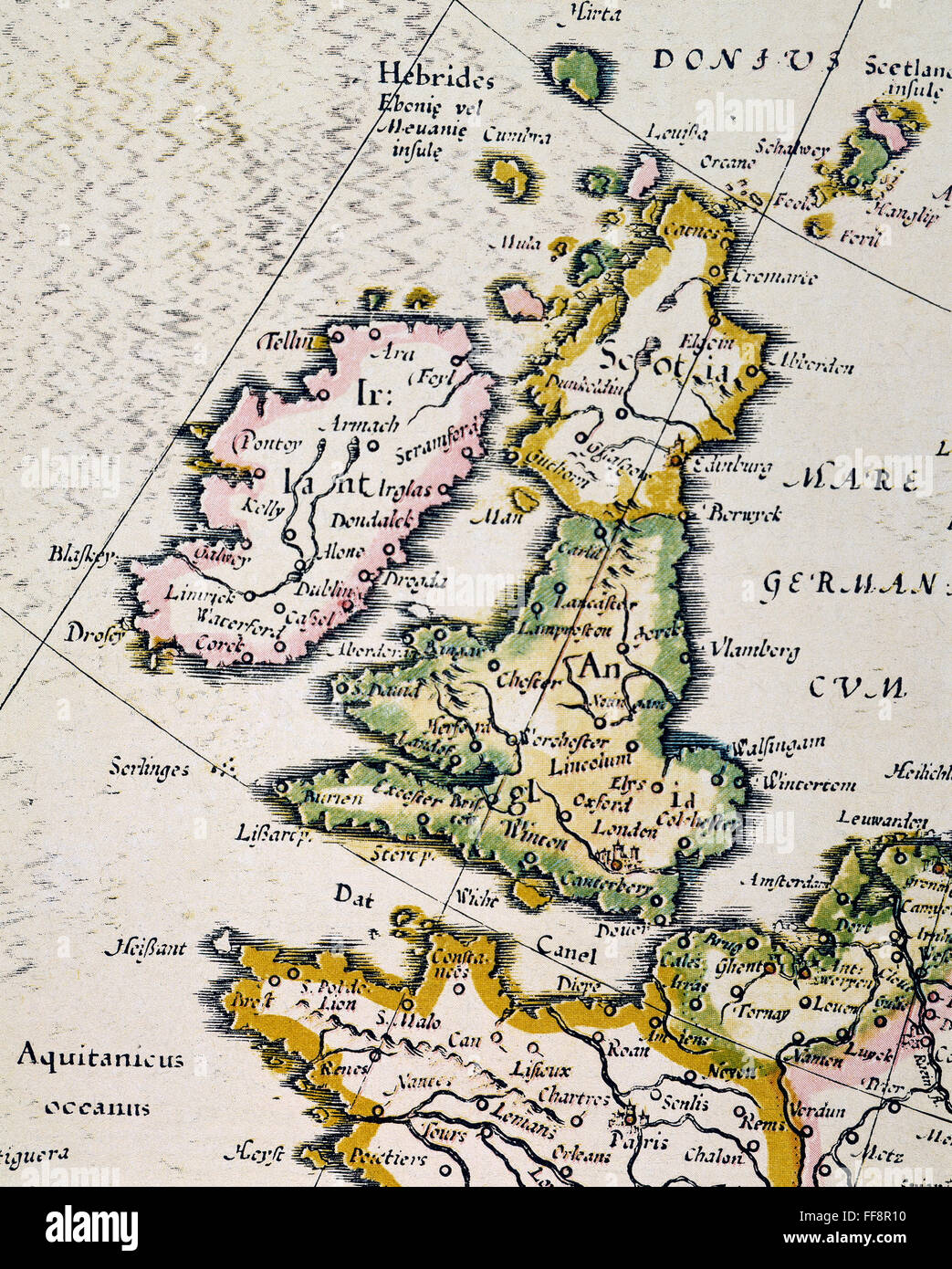 MAP OF GREAT BRITAIN, 1623. /nDetail of Great Britain and Ireland from ...
