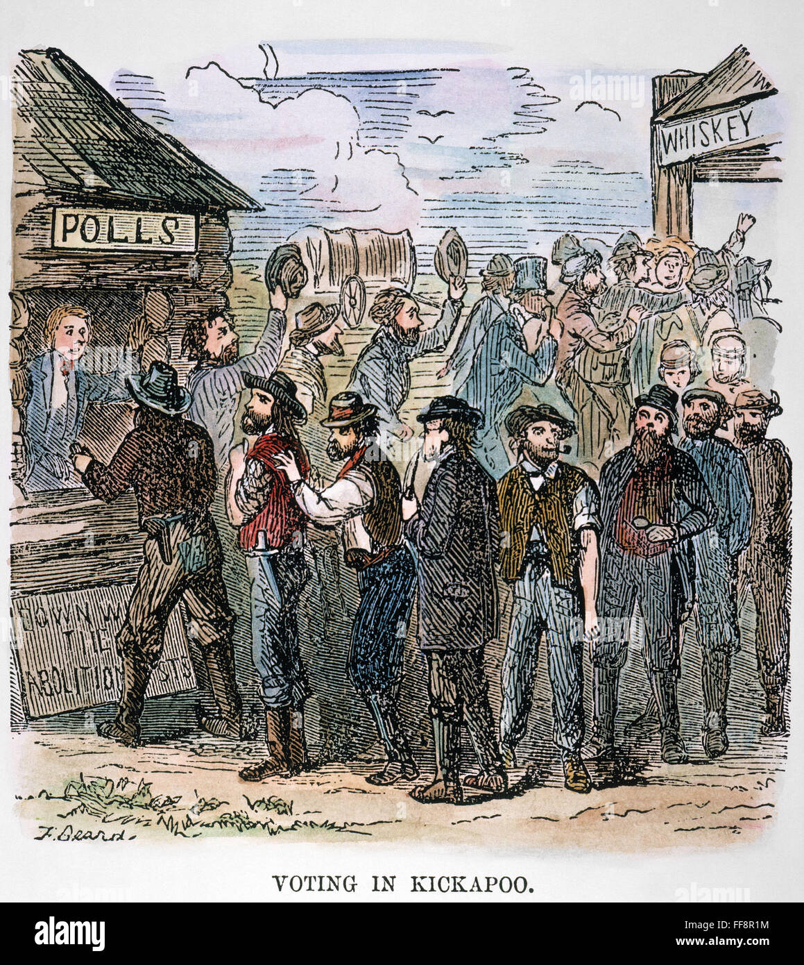 KANSAS-NEBRASKA ACT, 1855. /n'Border Ruffians' from Missouri at the ...