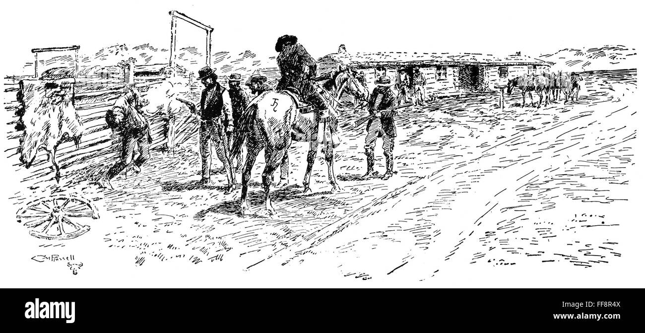 RUSSELL: JOE SLADE. /n'Joe Slade - Killer.' Drawing by Charles Russell ...