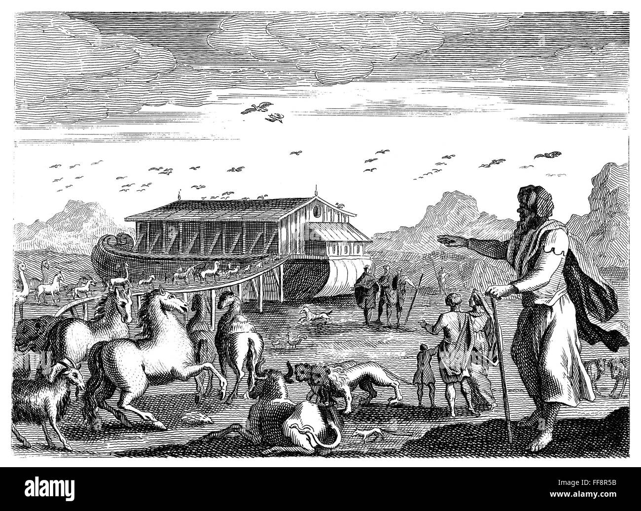 NOAH'S ARK, c1800. /nThe animals entering Noah's Ark (Genesis 7:8-9, 14 ...