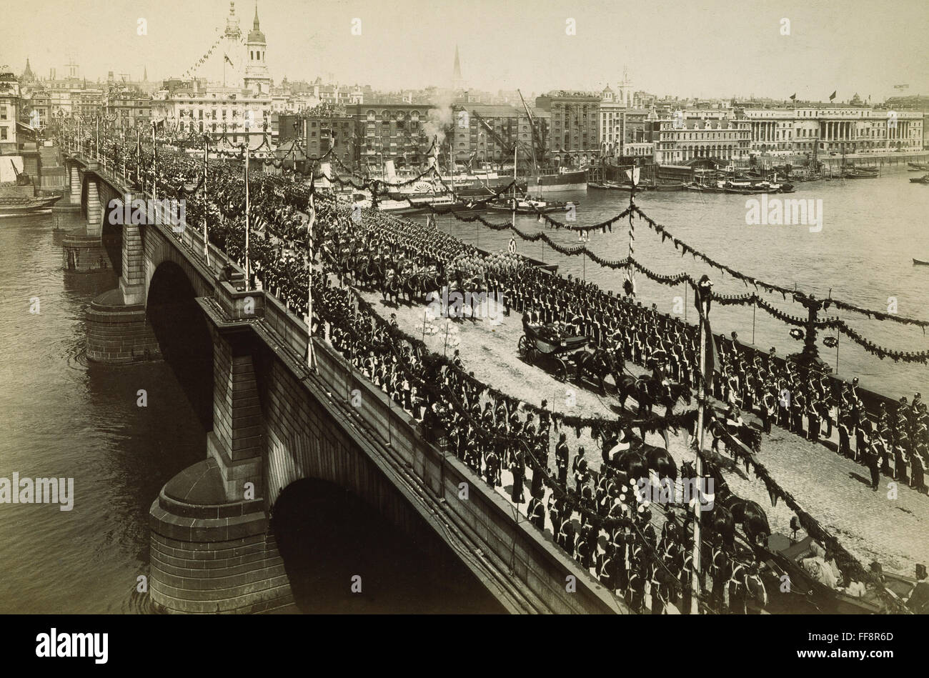 QUEEN VICTORIA IN CARRIAGE. /nQueen Victoria of England riding in an ...
