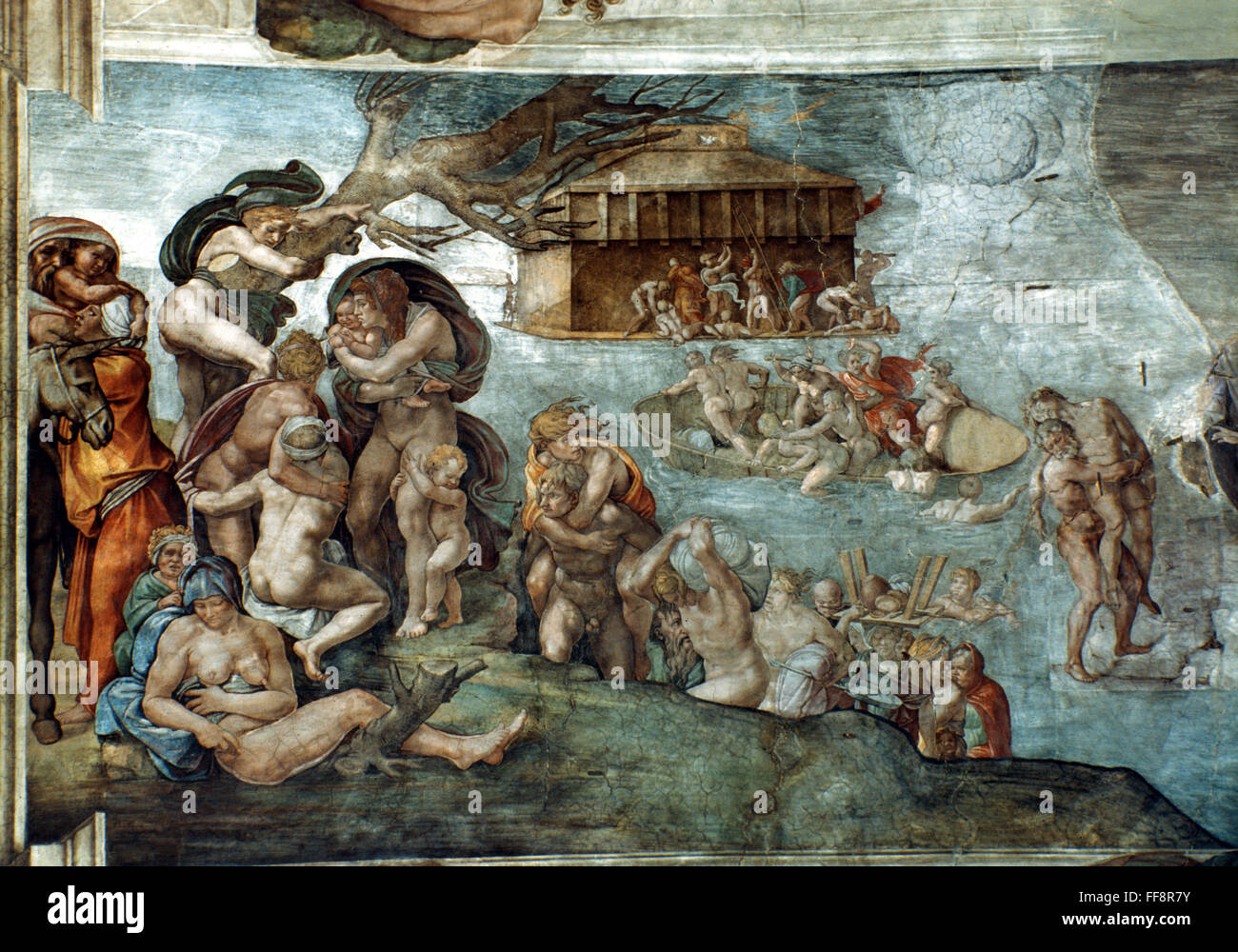 MICHELANGELO: THE FLOOD. /nFresco from the Sistine Chapel ceiling, 1508 ...