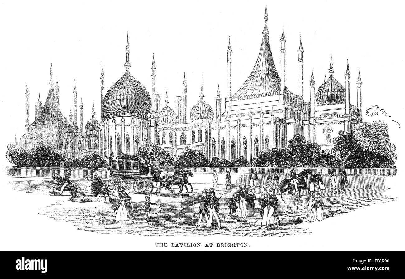 BRIGHTON PAVILION, 1842. /nThe Royal Pavilion at Brighton, England ...
