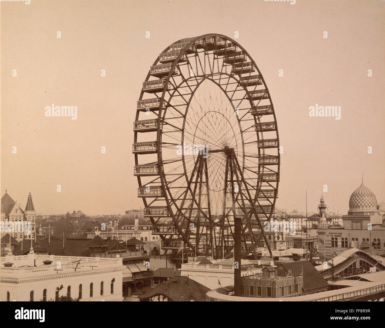 FERRIS WHEEL, 1893. /nThe original Ferris wheel designed and ...