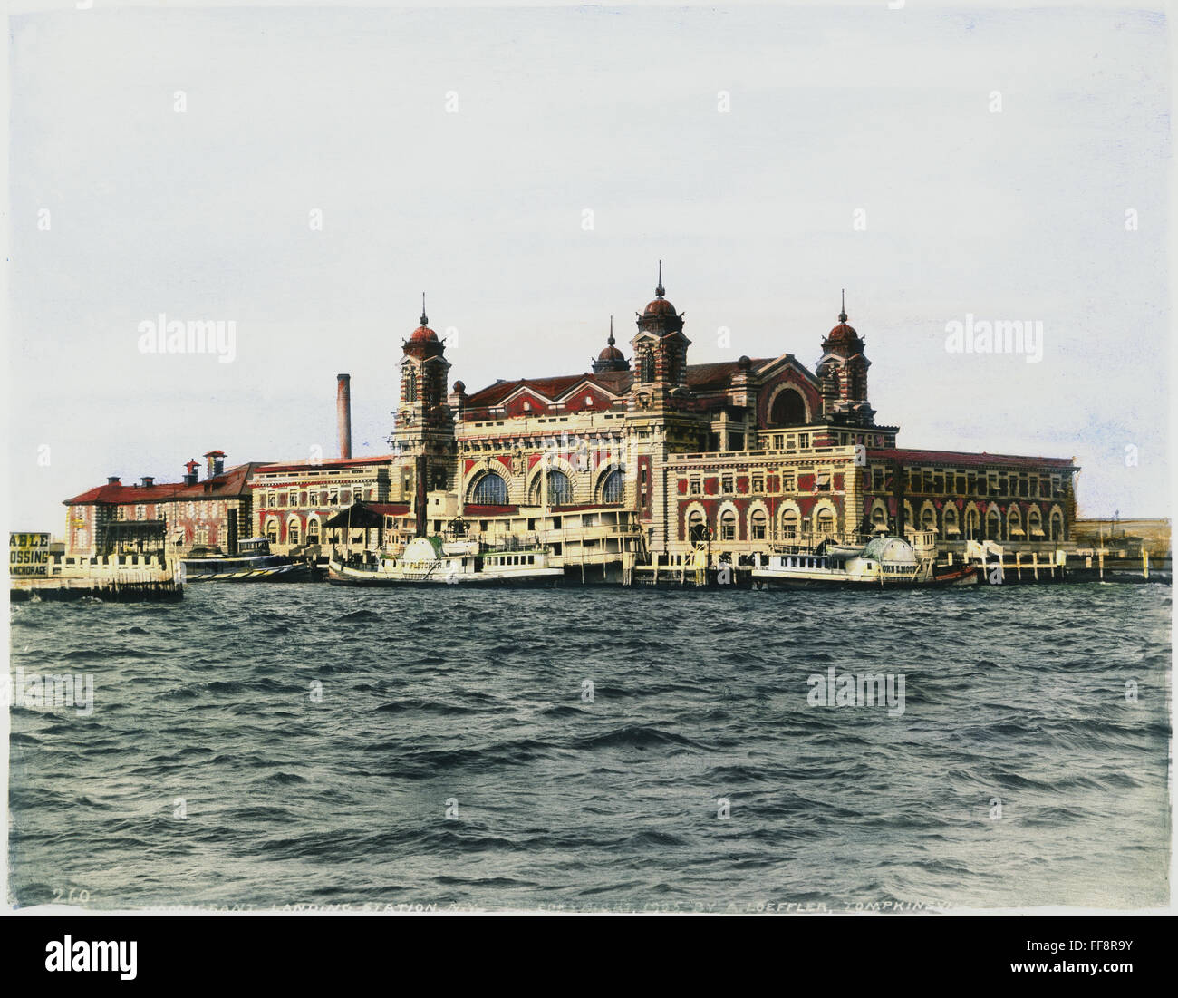 ELLIS ISLAND, 1905. /nThe immigrant landing station at Ellis Island, in ...