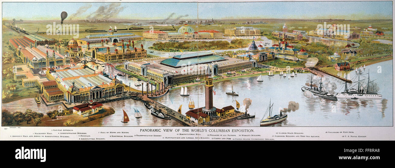 COLUMBIAN EXPO, 1893. /nA panoramic view of the World's Columbian ...