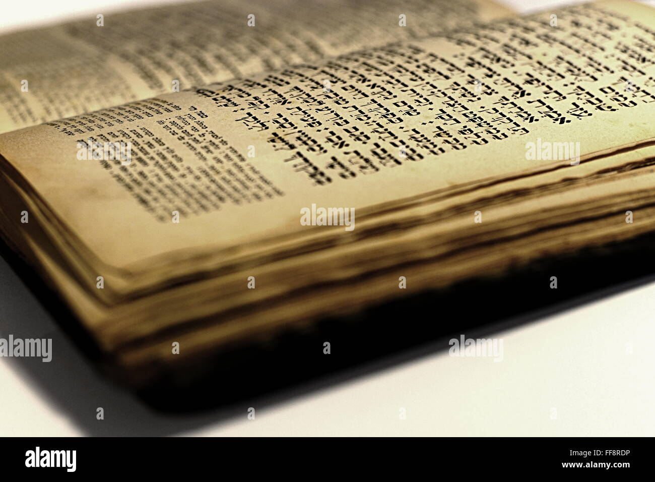 nice old jewish book from 19th centrury from Prague Stock Photo - Alamy