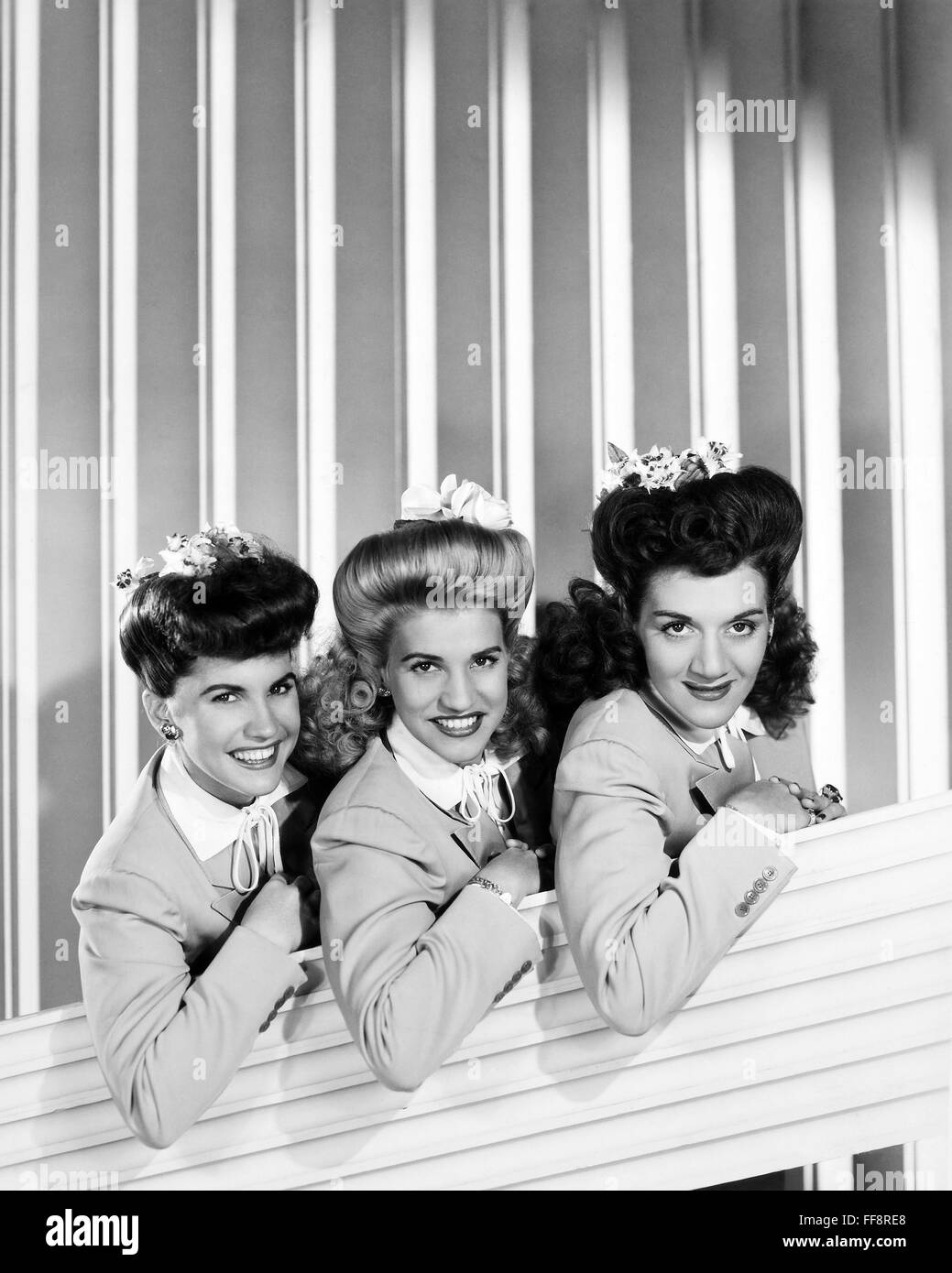 THE ANDREWS SISTERS. /nAmerican entertainers. In a scene from 'Follow ...