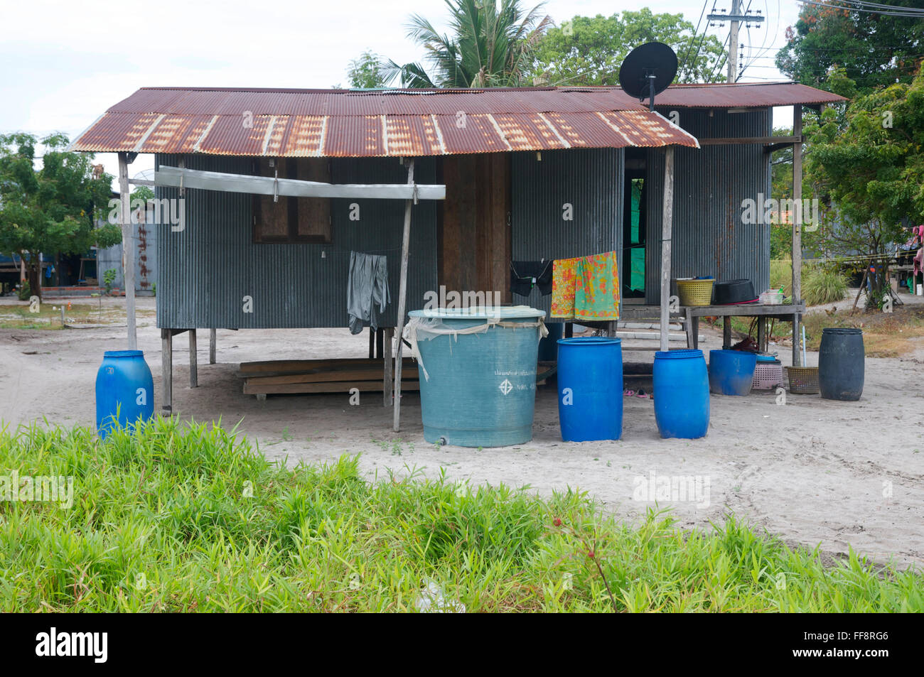 simple house, basic living accomodation Stock Photo - Alamy