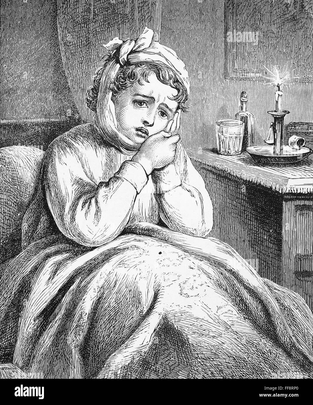 TOOTHACHE, 19th CENTURY. /n'The Toothache.' Wood engraving, American ...