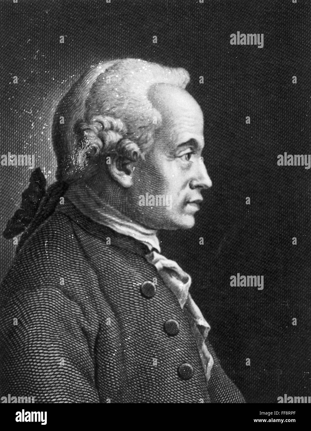 IMMANUEL KANT (1724-1804). /nGerman philosopher. Steel engraving, German, 19th century Stock ...