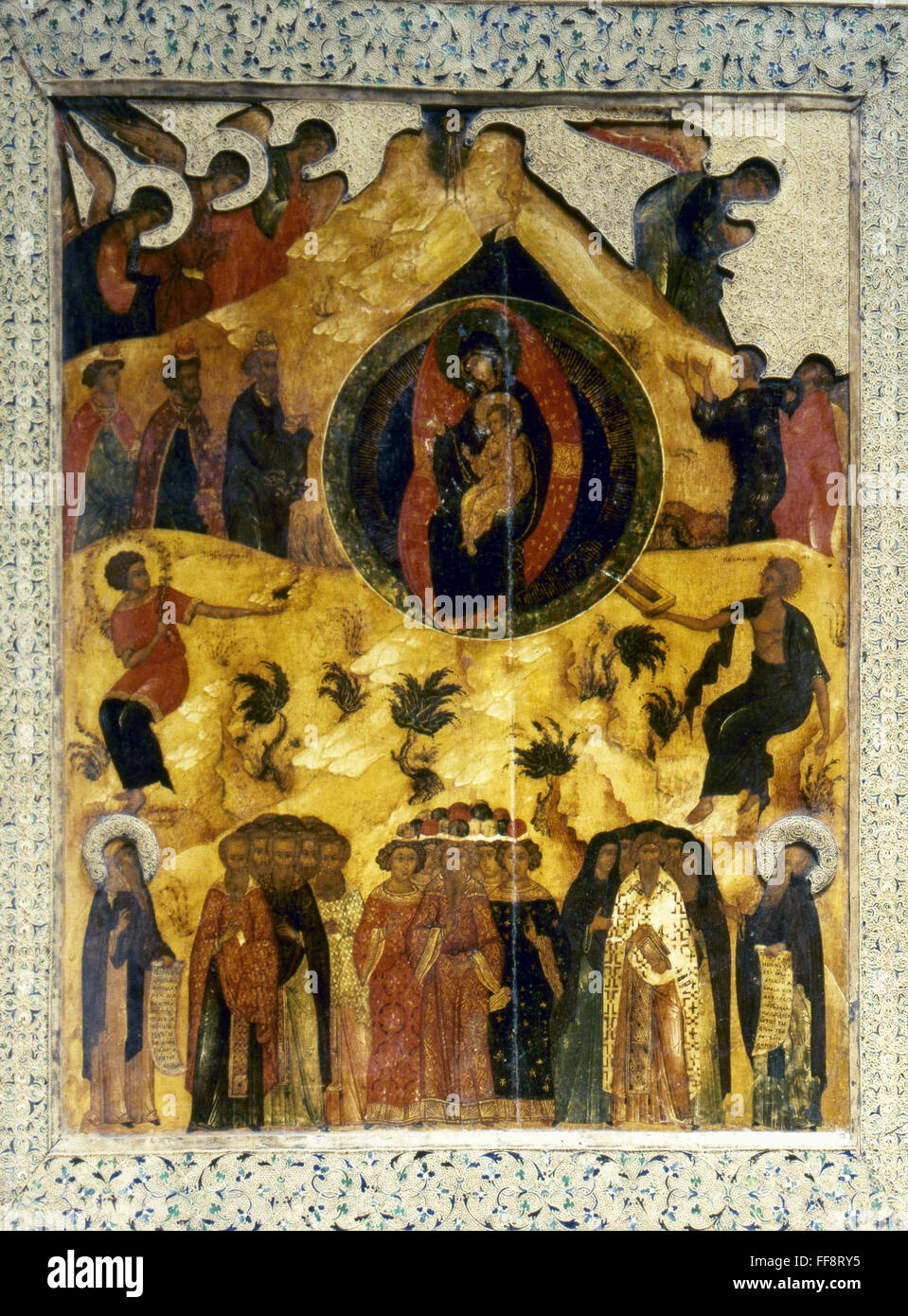 RUSSIAN ICON. /nIcon of The Synaxis or Assembly, of the Virgin. Moscow ...