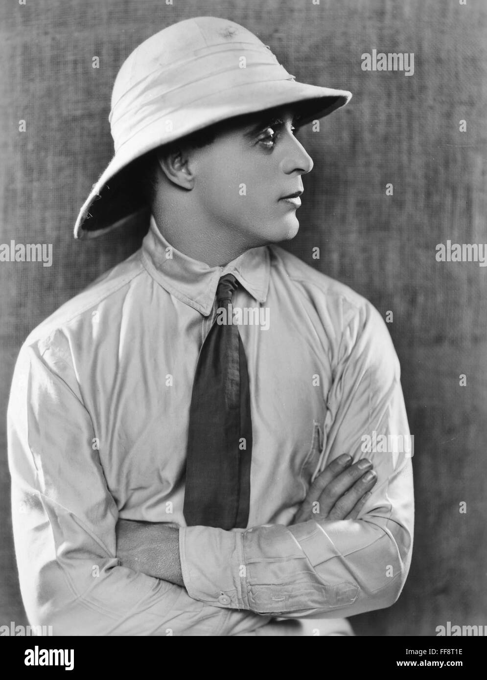 SILENT FILM: MEN'S FASHION. /nPromotional portrait on the set of an ...