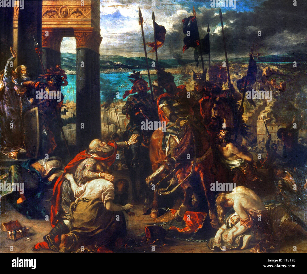 DELACROIX: CRUSADES, 1204. /nEntry of Crusaders into Constantinople in ...