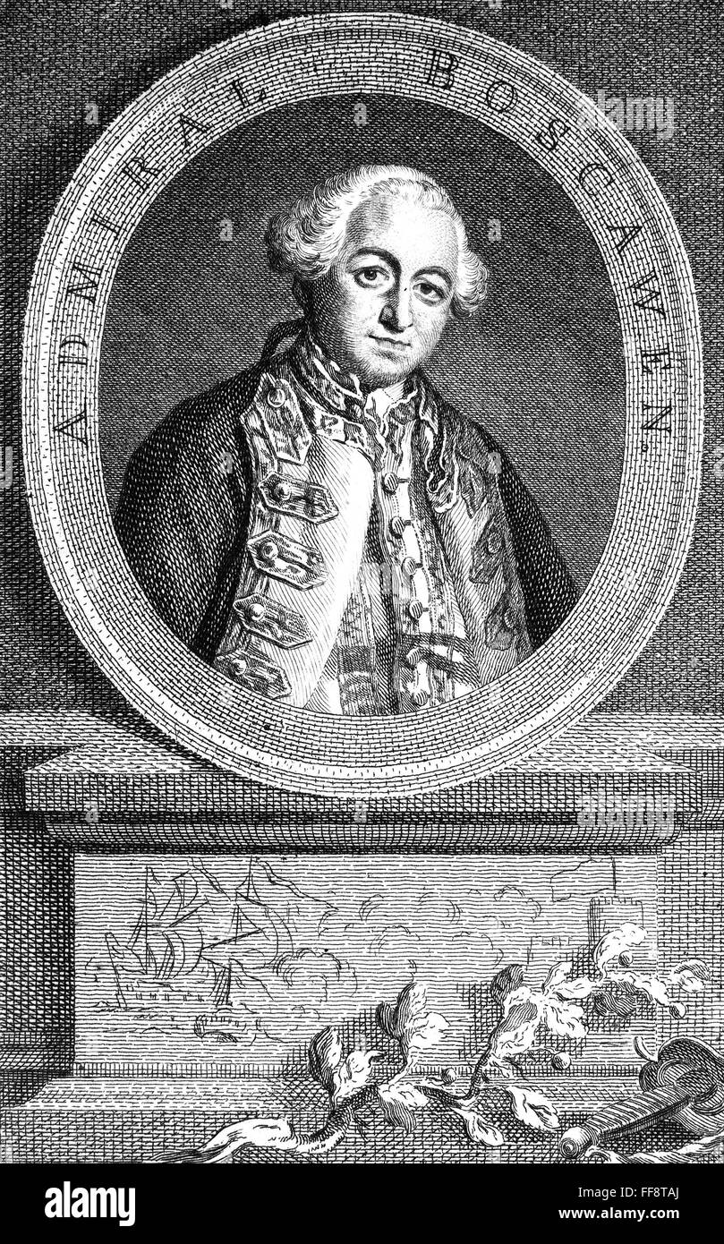 EDWARD BOSCAWEN /n(1711-1761). Known as 'Old Dreadnought.' English ...