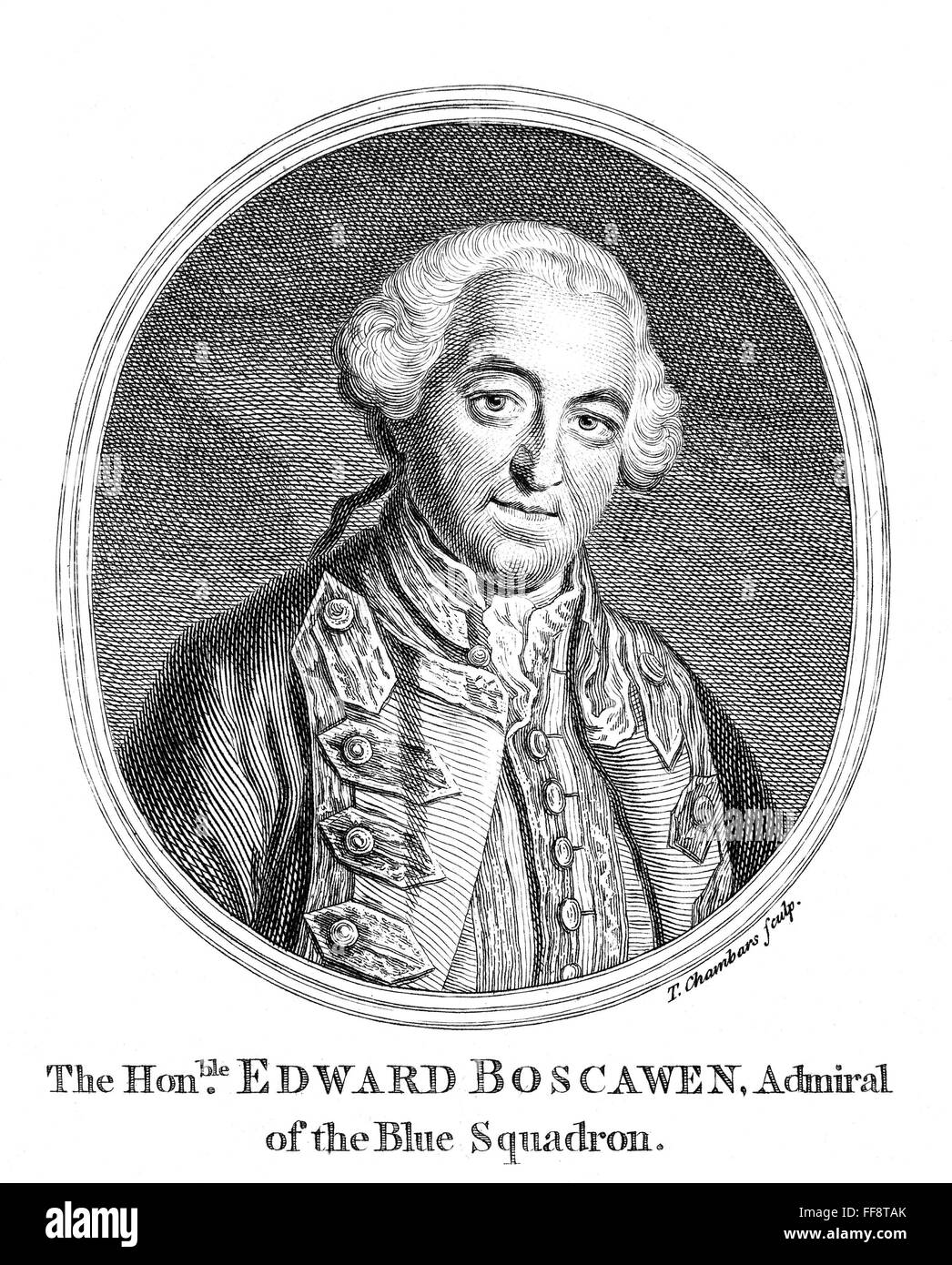 EDWARD BOSCAWEN /n(1711-1761). Known as 'Old Dreadnought.' English ...