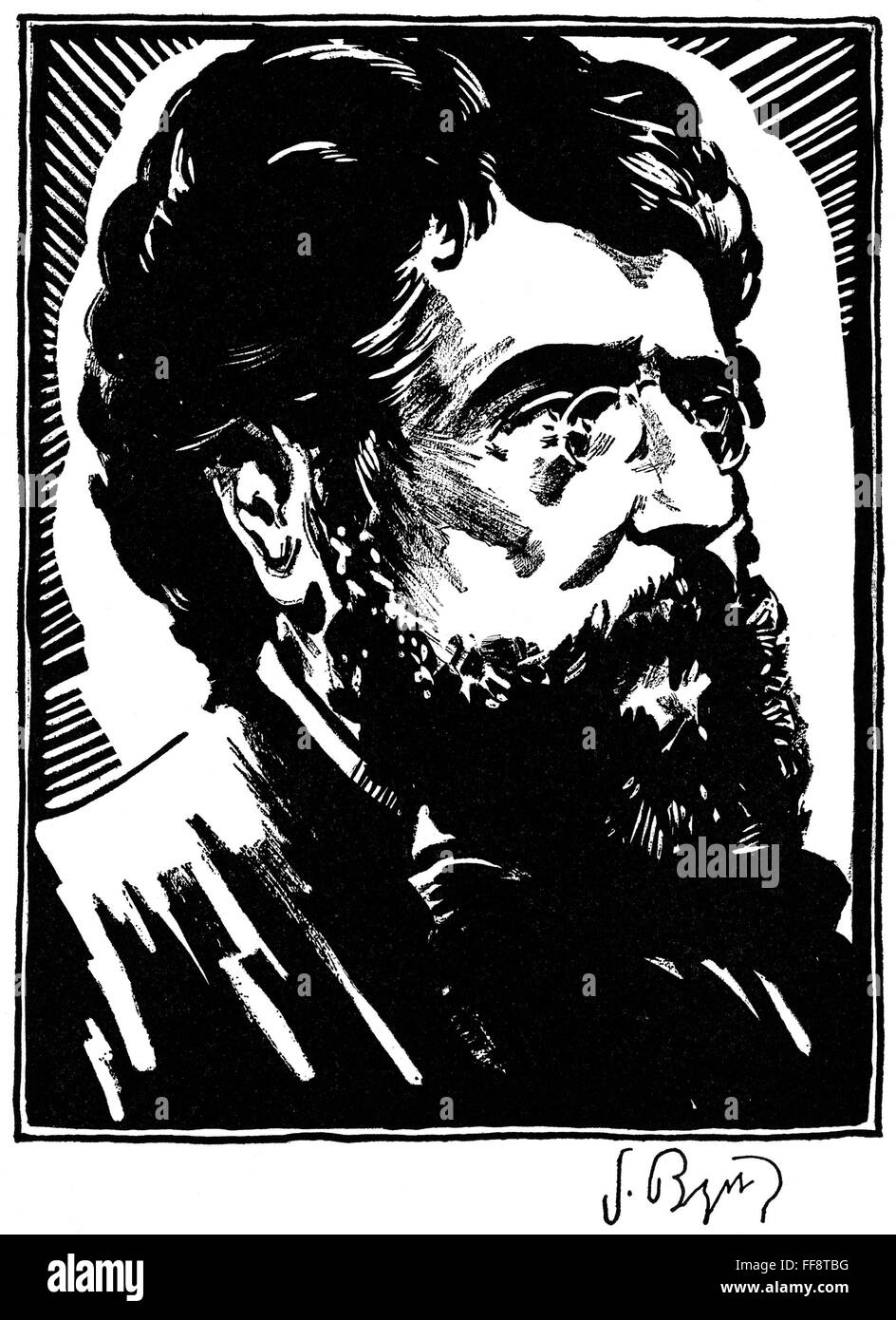 GEORGES BIZET (1838-1875). /nFrench composer. Drawing, c1932, by Samuel ...