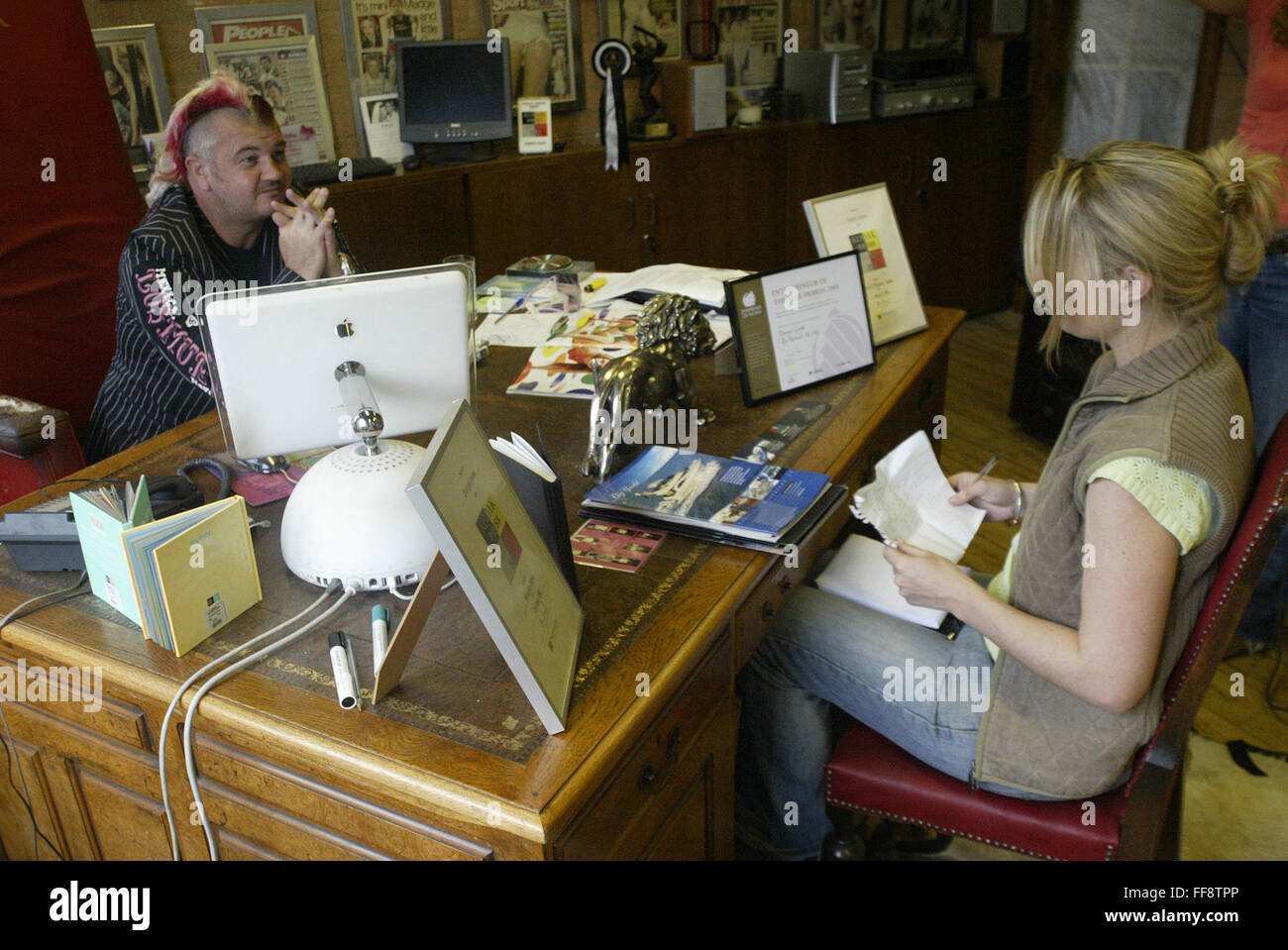 Darryn Lyons being interviewed in his London Office by Tv and Magazine ...
