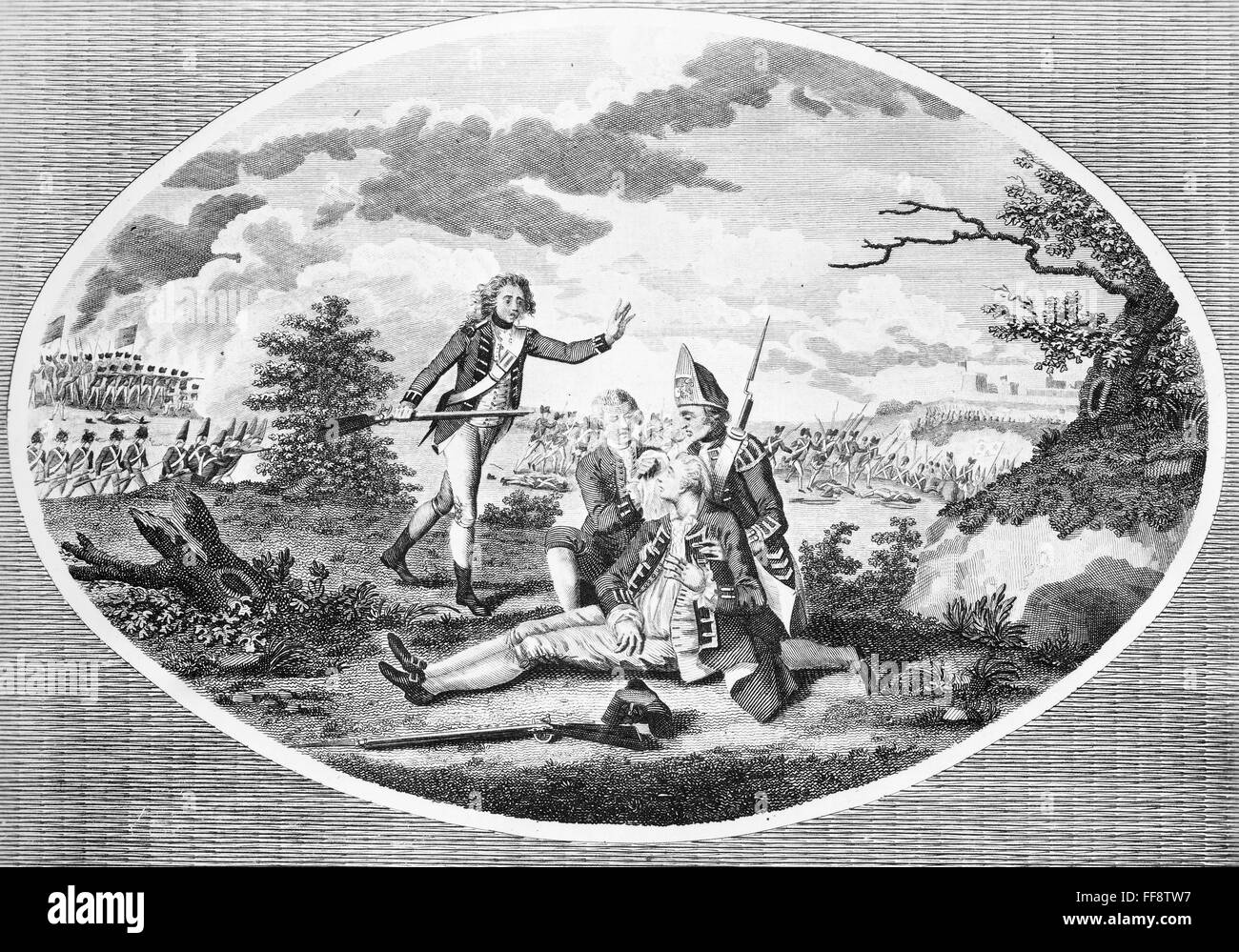 JAMES WOLFE (1727-1759). /nBritish army officer. 'General Wolfe killed ...