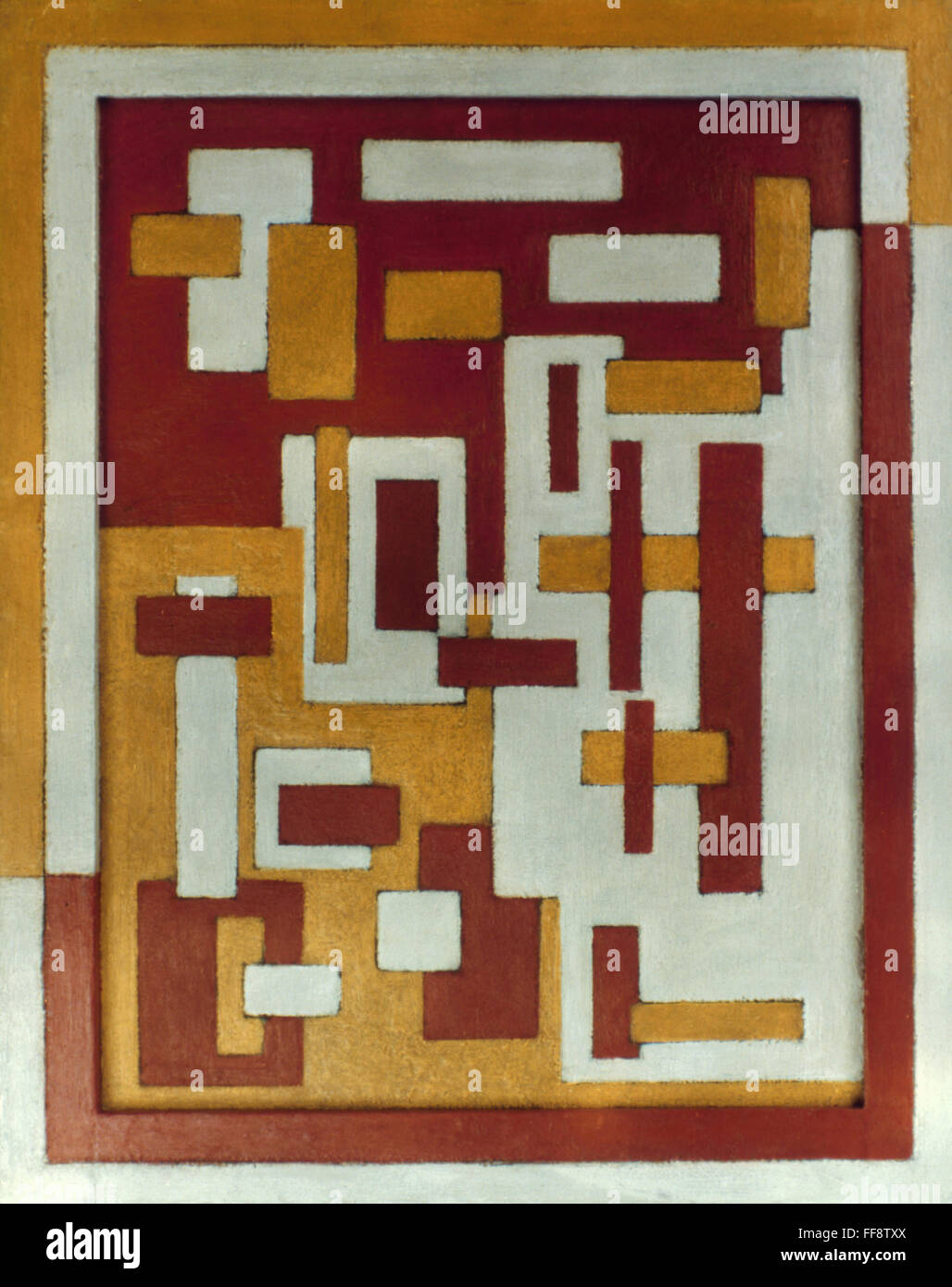 HUSZAR: SAW & HAMMER, 1917. /nOil on wood by Vilmos Huszar Stock Photo ...