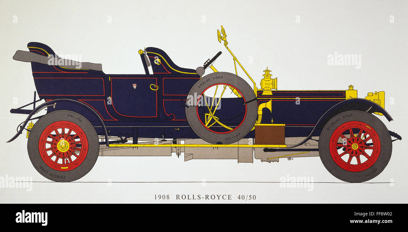 AUTO: ROLLS-ROYCE, 1908. /nRolls-Royce with 'Roi-des-Belges' body by ...
