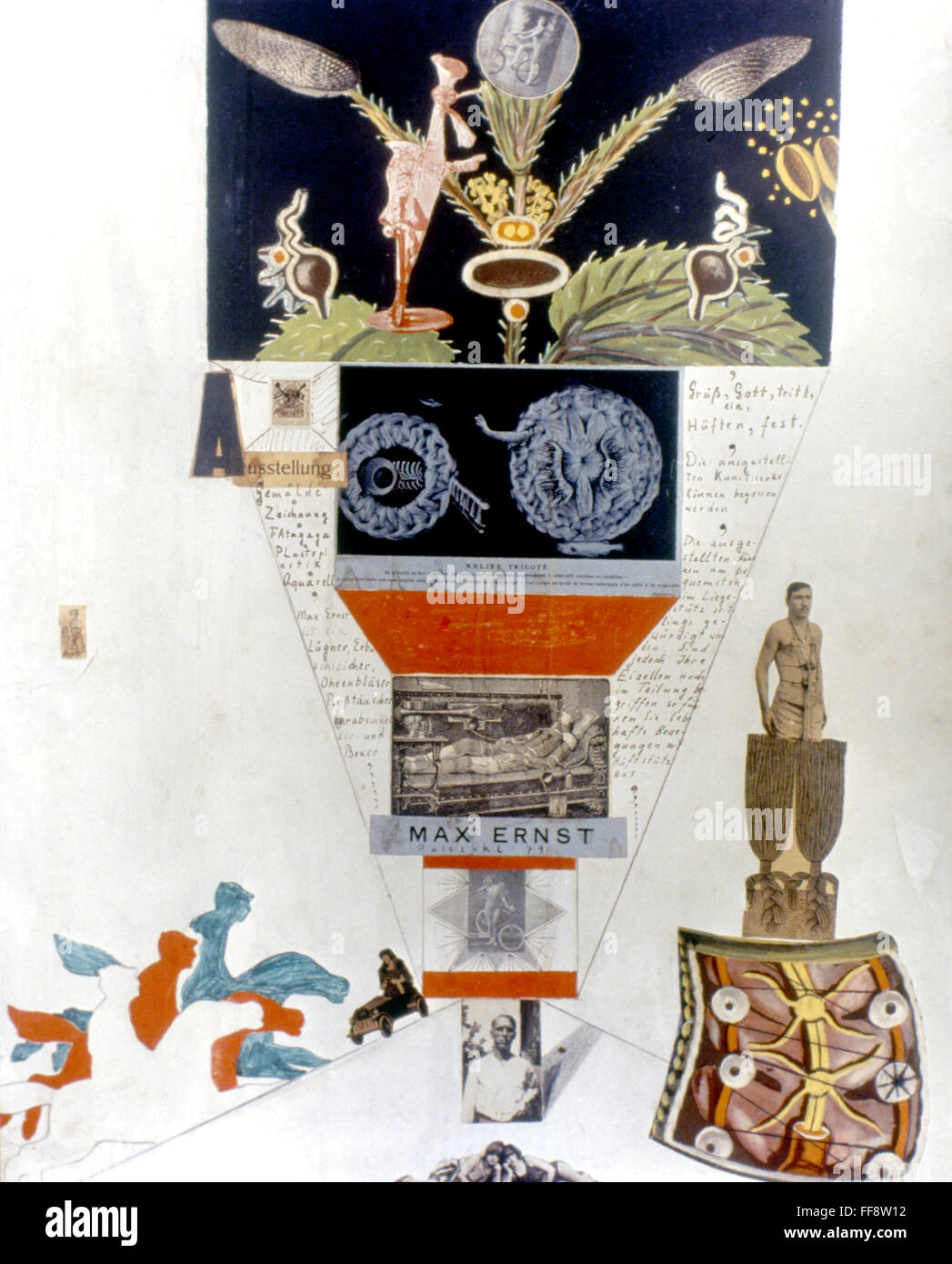 ERNST: MANIFEST DADA. /nMax Ernst: Manifest Dada. Gouche, collage, 1919 ...