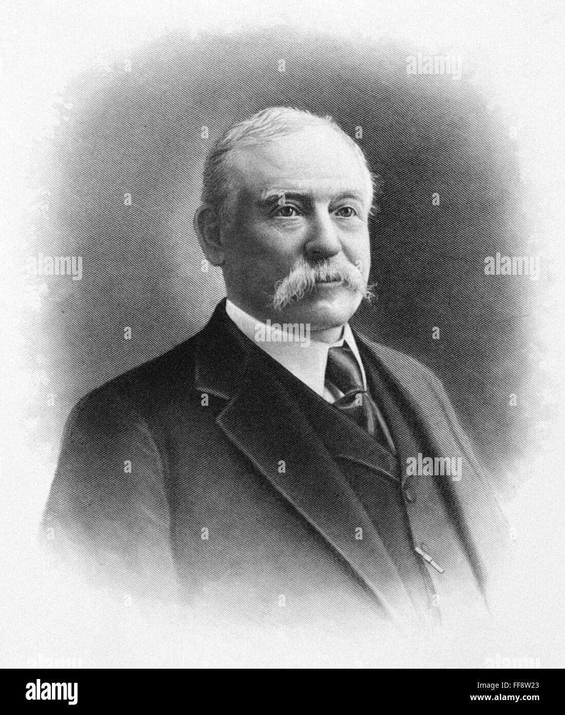 MARCUS DALY (1841-1900). /nAmerican mine owner. Engraving Stock Photo ...