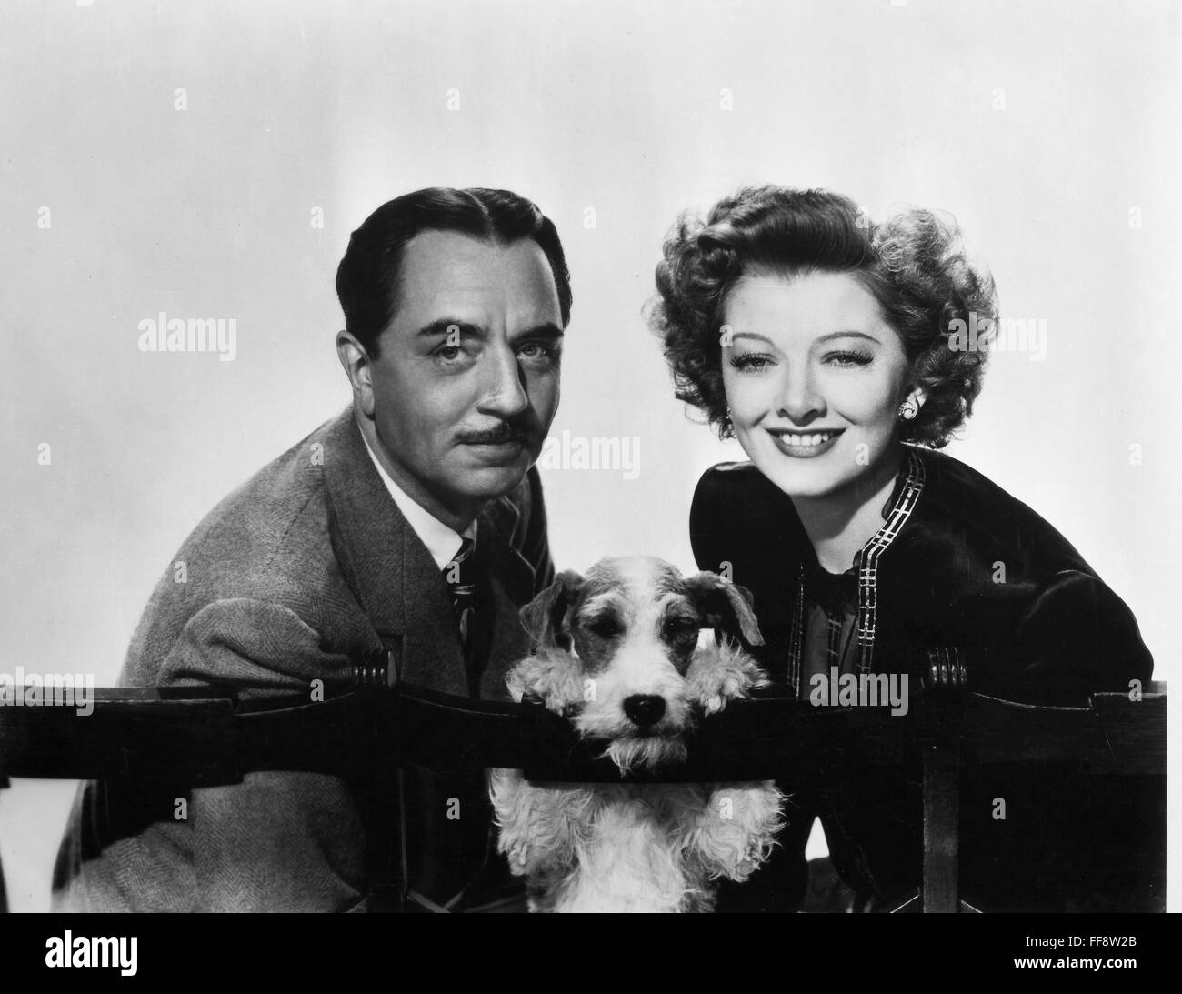 THIN MAN, 1934. /nWilliam Powell and Myrna Loy as Nick and Nora Charles ...