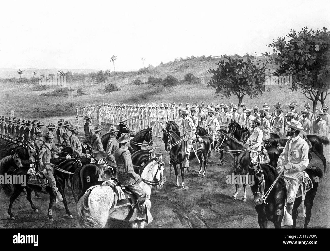 SANTIAGO de CUBA, 1898. /nGeneral Jose Toral's surrender of Santiago de ...