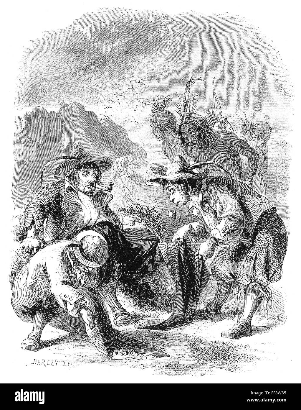 DARLEY: DUTCH FUR TRADERS. /nDutch settlers in New Amsterdam trading ...