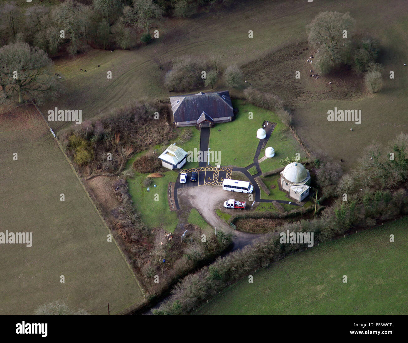aerial view of the UCLAN Alston Observatory near Preston, UK Stock ...