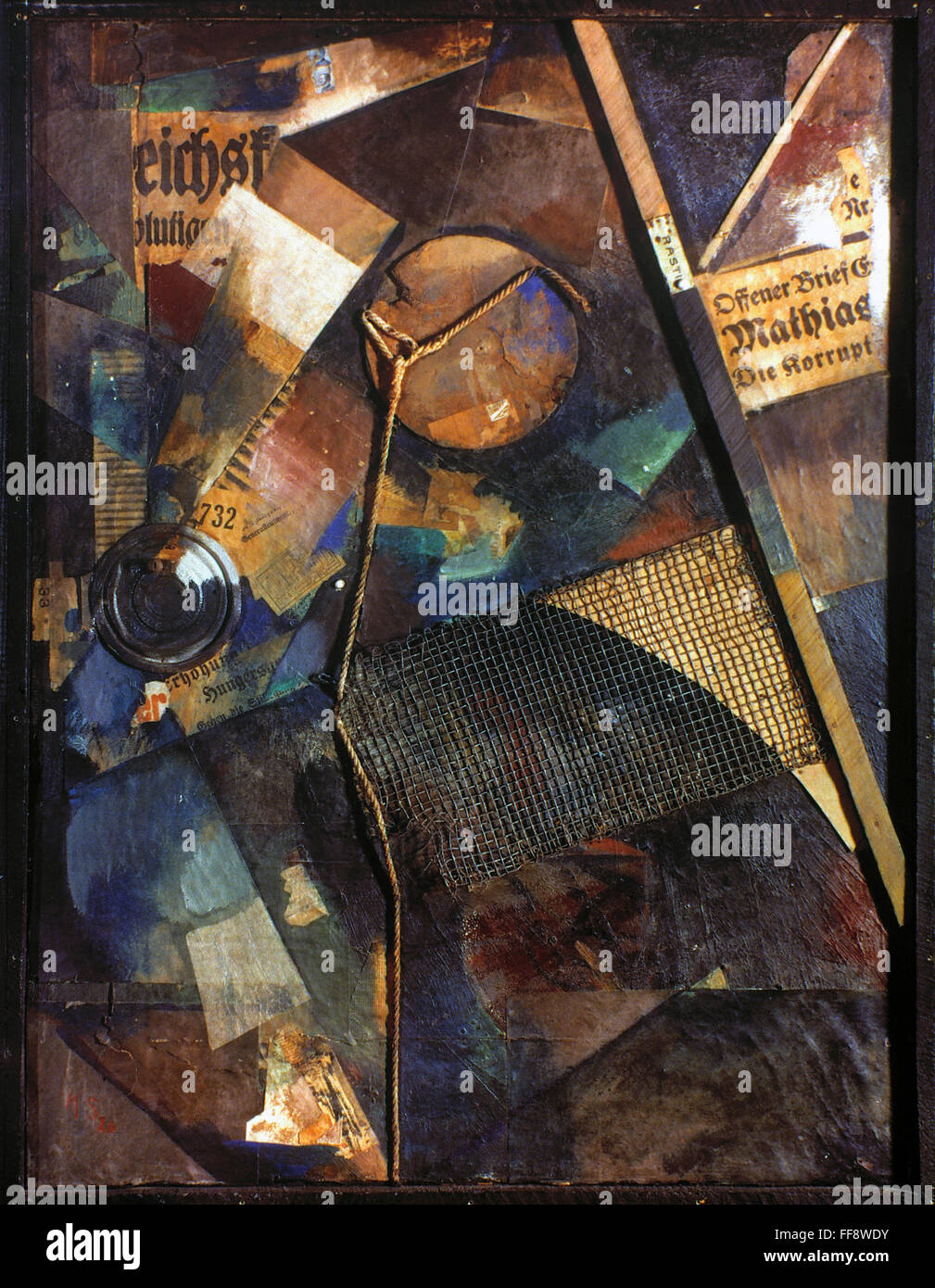 SCHWITTERS: MERZBILD, 25A. /nCollage, 1920, by Kurt Schwitters ...