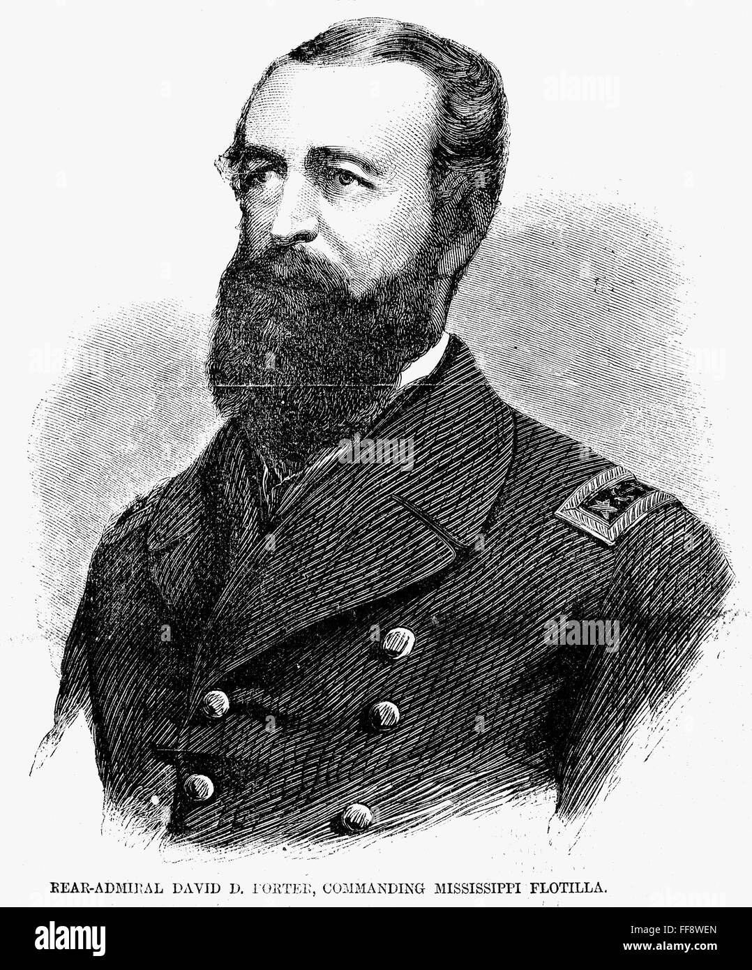 DAVID DIXON PORTER /n(1813-1891). American naval officer. Wood ...