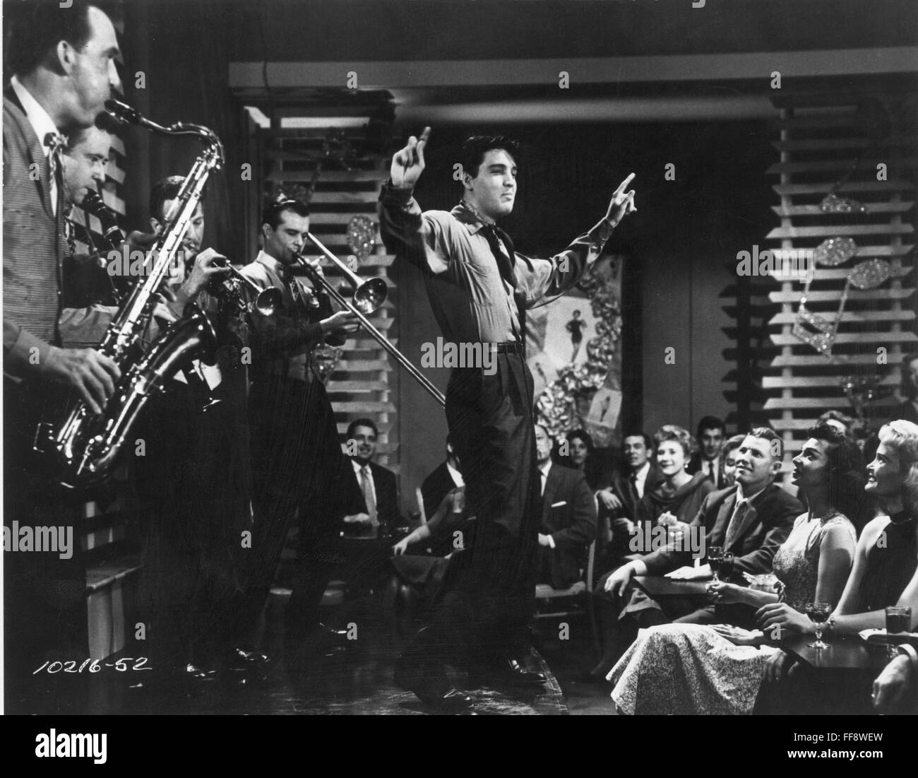 ELVIS PRESLEY (1935-1977). /nAmerican popular singer. In the film King ...