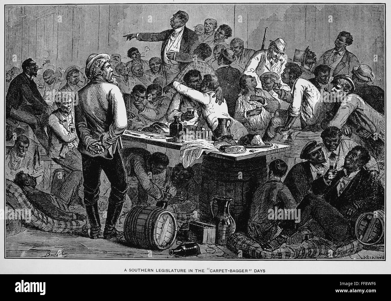 RECONSTRUCTION. /n'A Southern legislature in the carpet-Bagger days ...