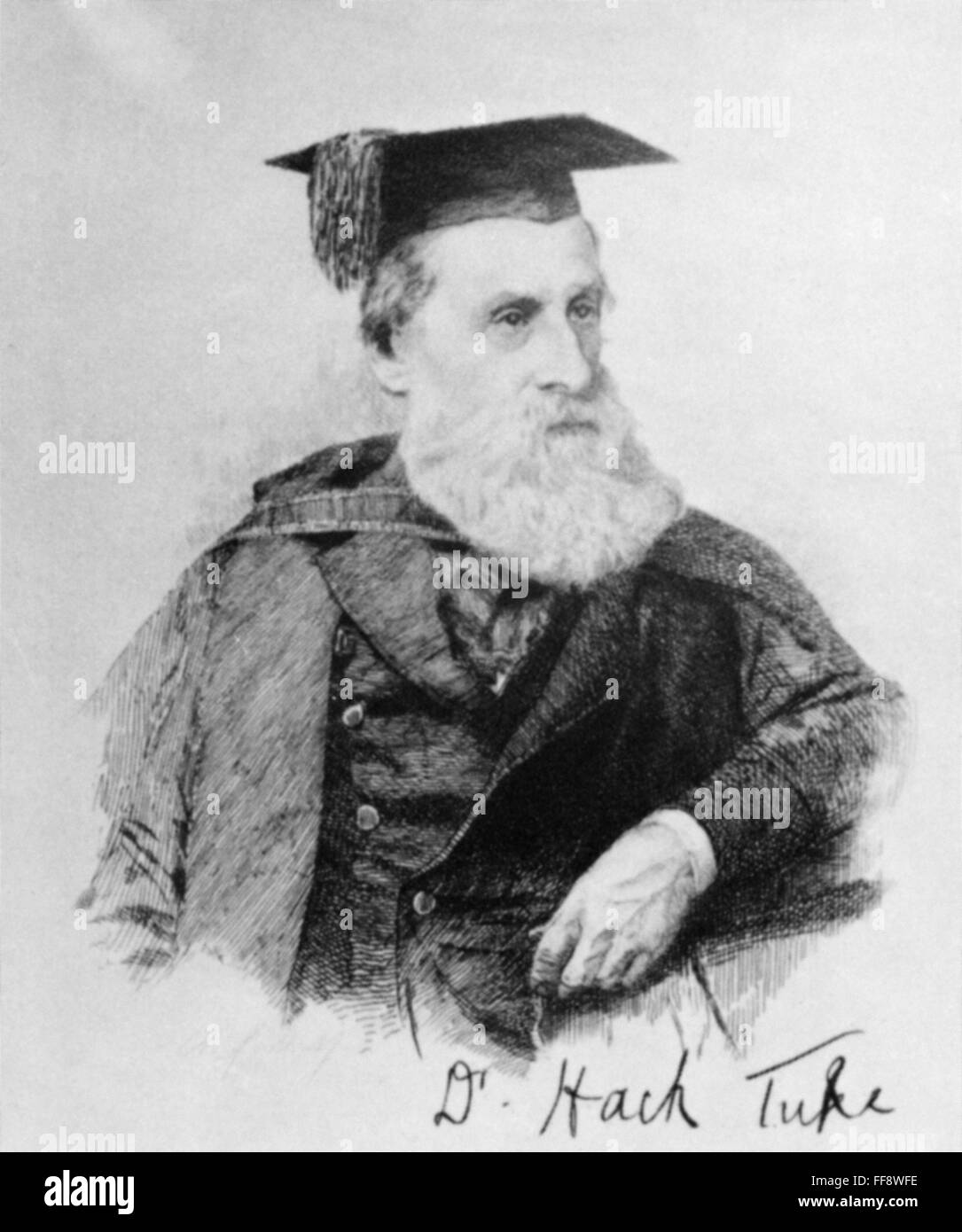 DANIEL HACK TUKE /n(1827-1895). English physician. Contemporary drawing ...