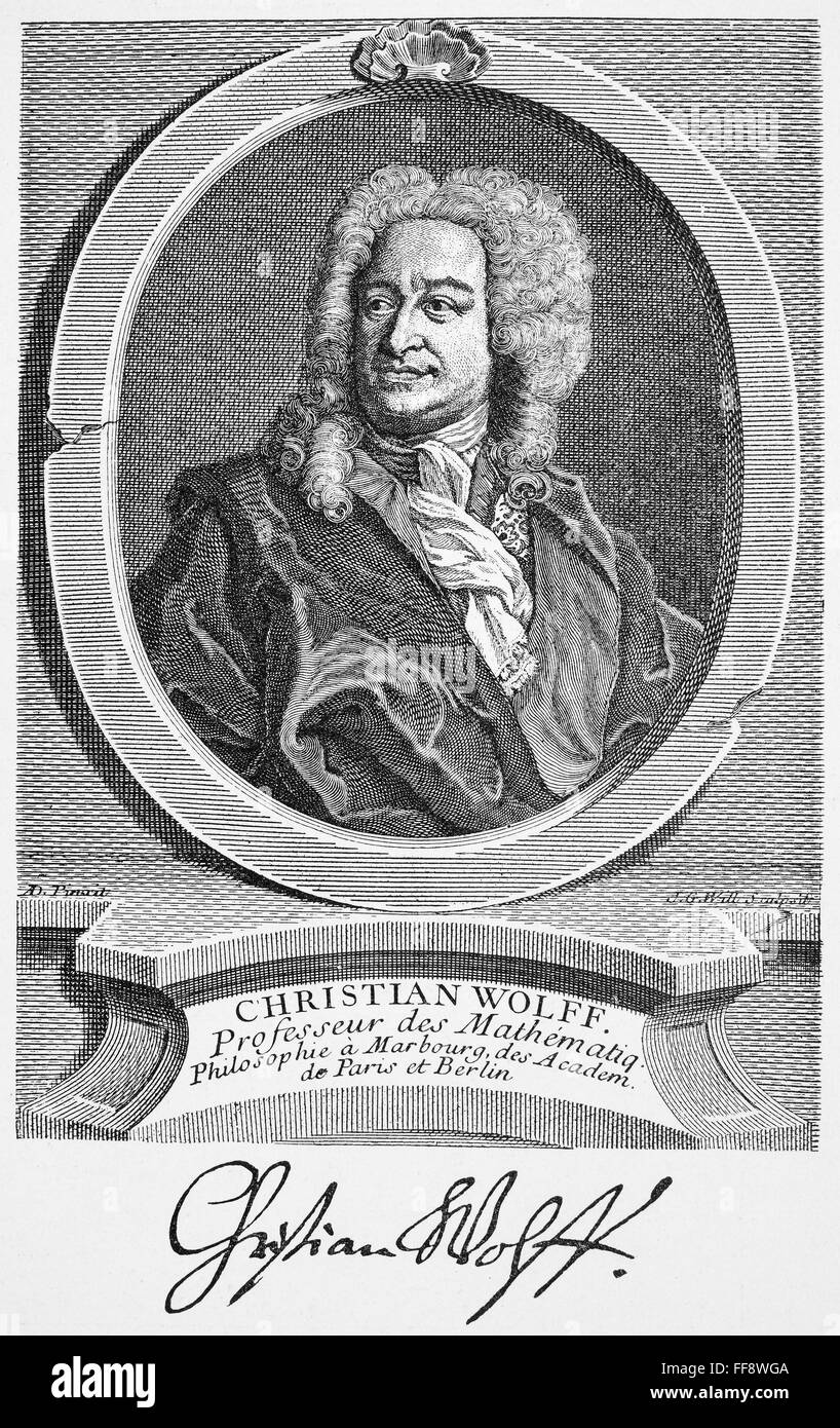 BARON CHRISTIAN von WOLFF /n(1679-1754). German philosopher and ...