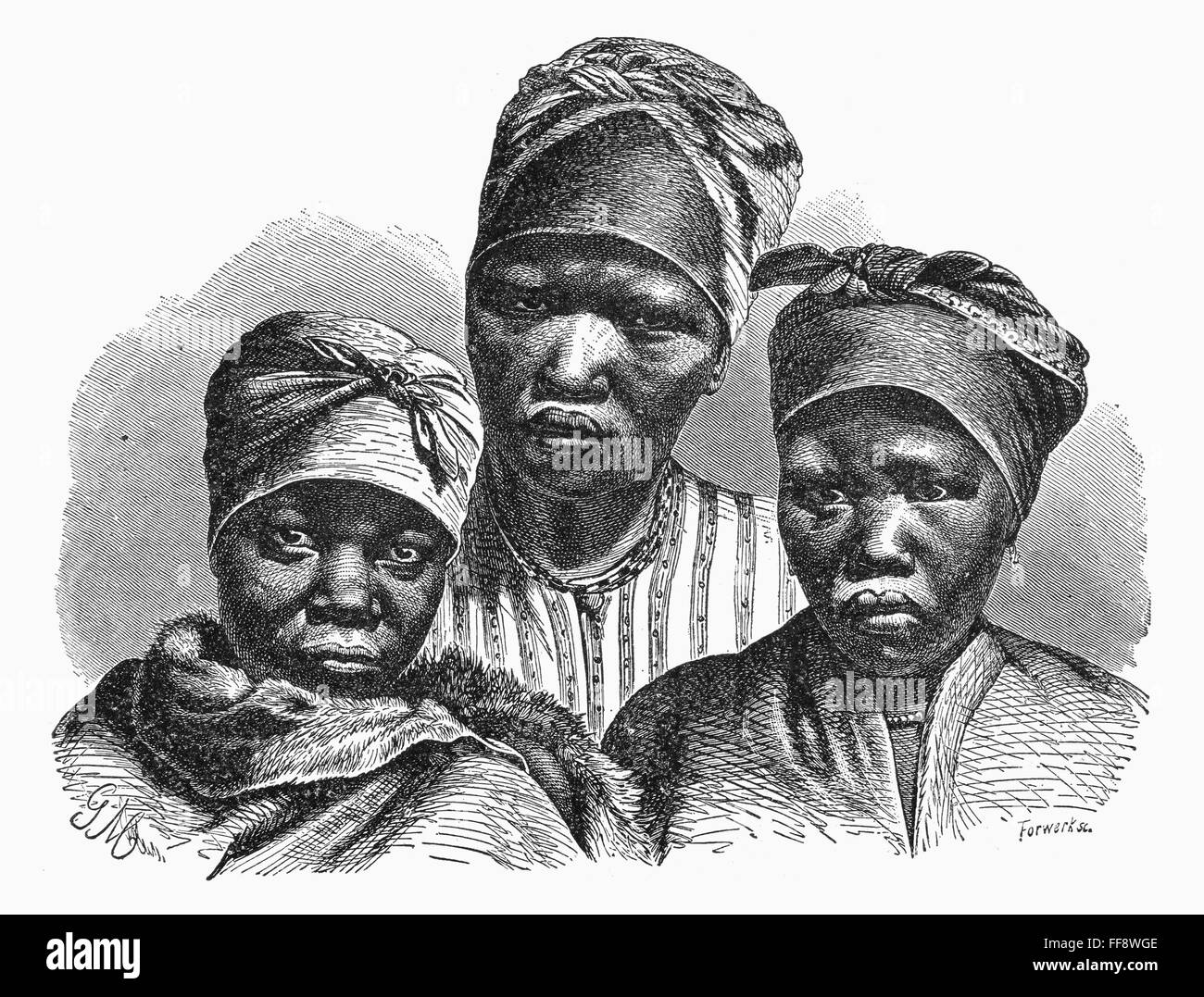 SOUTH AFRICA: KHOIKHOI. /nKhoikhoi ('Hottentot') women from South ...